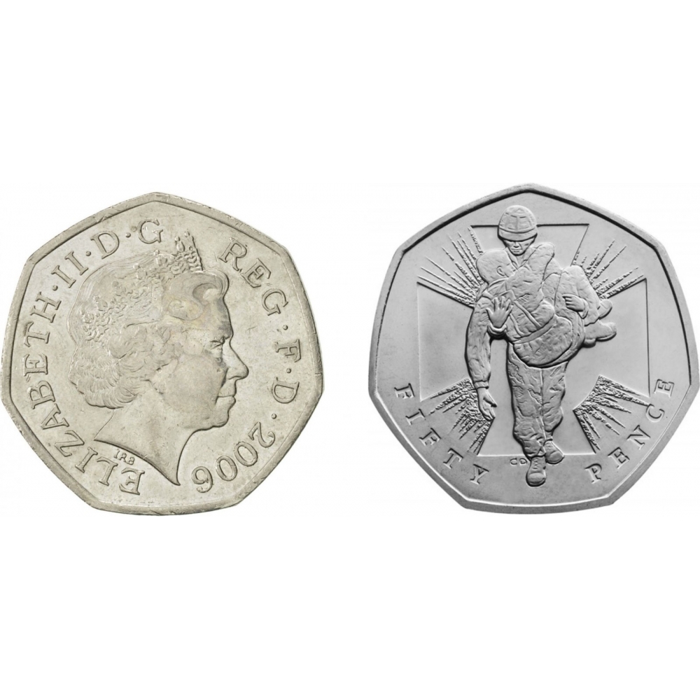 Купить Great Britain 50 Pence 2006 - Soldier