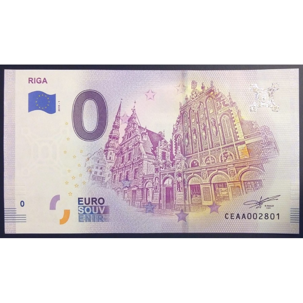 Nopirkt Riga 0 Euro 2019 Souvenir note (Unc)