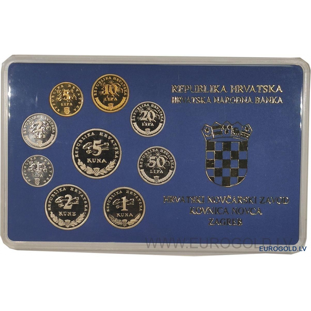 Nopirkt Croatia 2009 - 9 coin proof mint set
