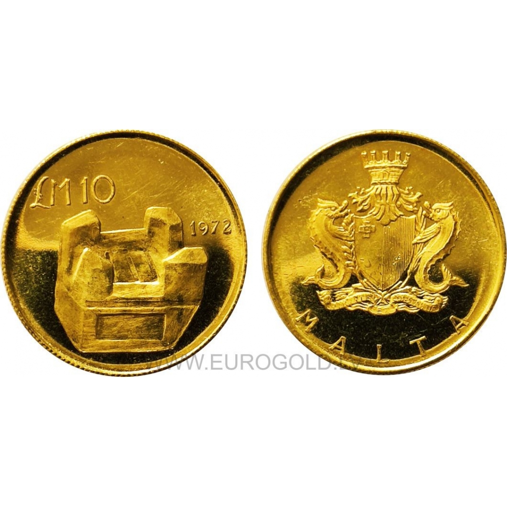 Nopirkt Malta 10 Pounds 1972 - Kenur, a Maltese stone charcoal stove