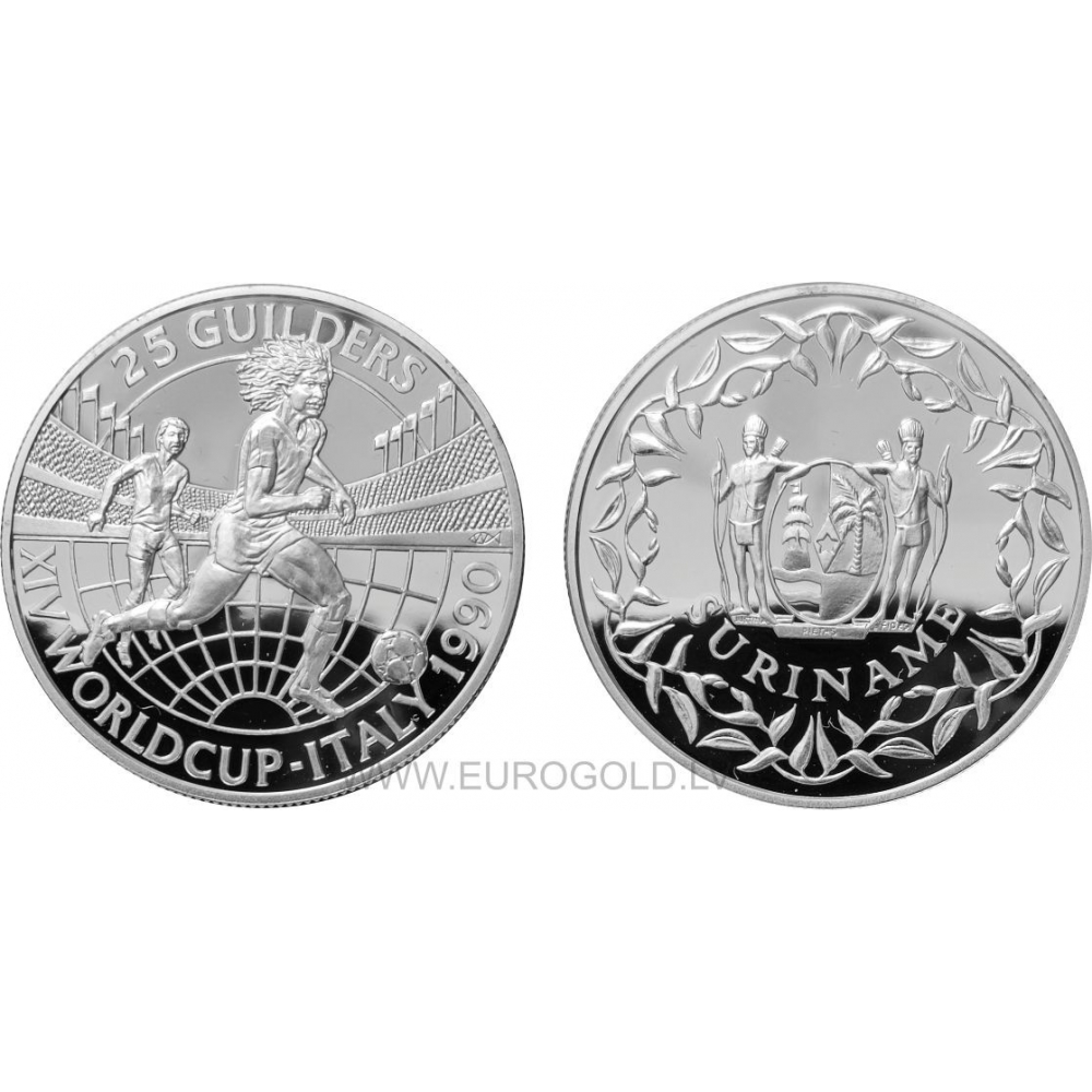 Nopirkt Suriname 25 Guilders 1990 - 1990 FIFA World Cup, Italy