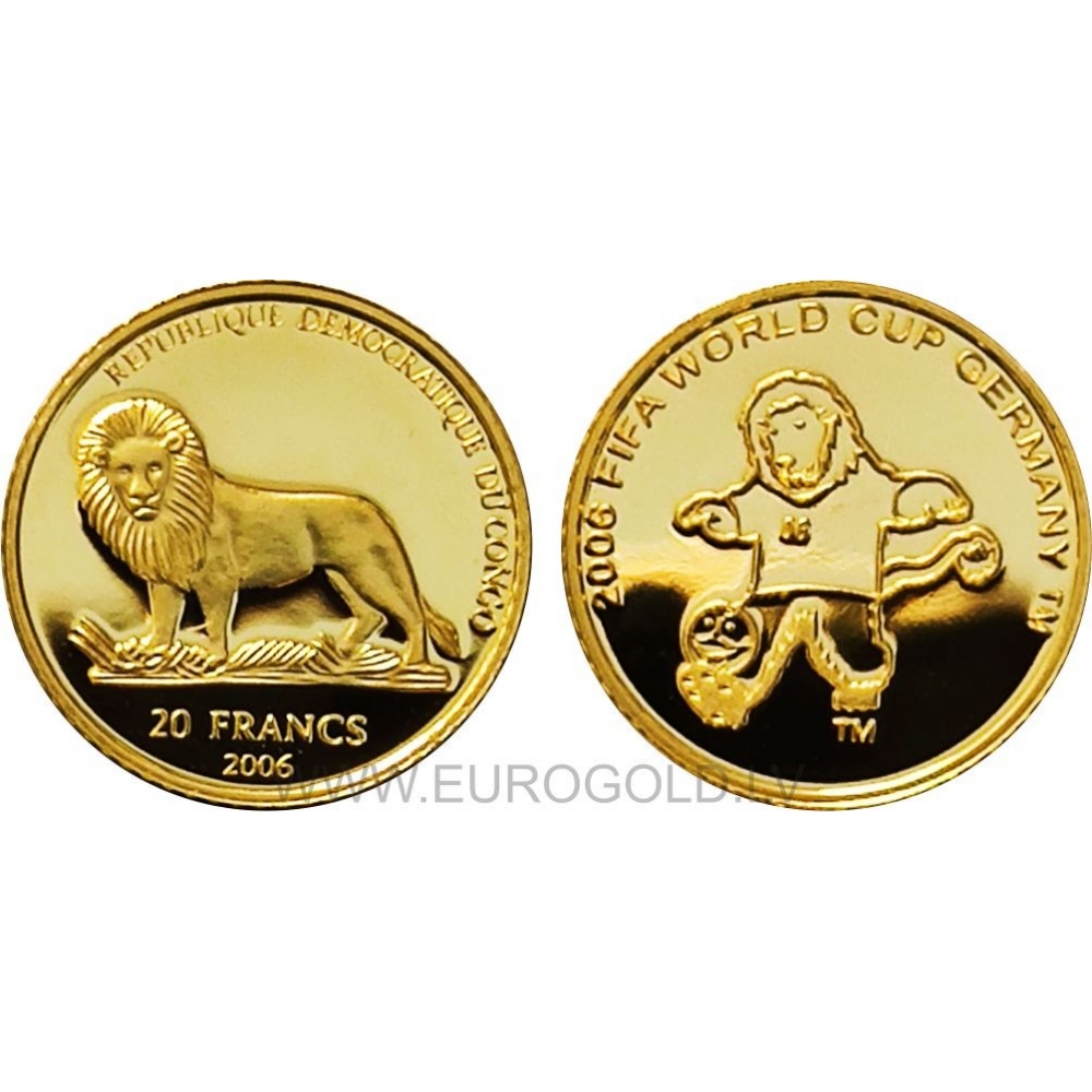 Купить Congo 20 Francs 2006 - FIFA World Cup Germany