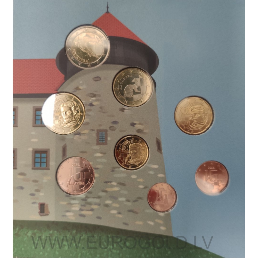 Nopirkt Croatia 2025 Official BU euro coin set Karlovac /Hrvatska/